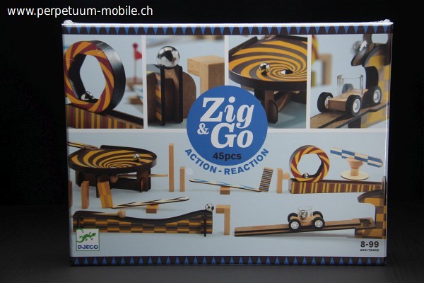 Kettenreaktionsspiel Zig and Go 45 Teile